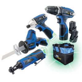 Buy Draper 10.8V Drill 4 Pack +3 Batteries And Bag - Stormforce ...