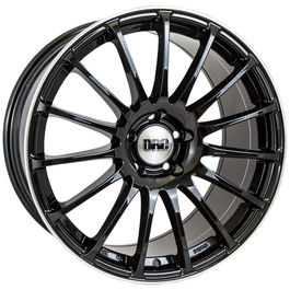 DRC Rapide Alloy Wheels in Black Gloss/Polished Lip Set of 4 | Demon Tweeks