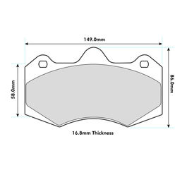 Buy Pagid RST3 Brake Pads To Fit AP Racing CP7040 / OE Calipers ...