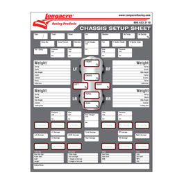 Buy Longacre Chassis Setup Sheet - 22528 | Demon Tweeks