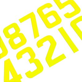Buy Pitking Products High Vis Yellow Window Race Numbers | Demon Tweeks