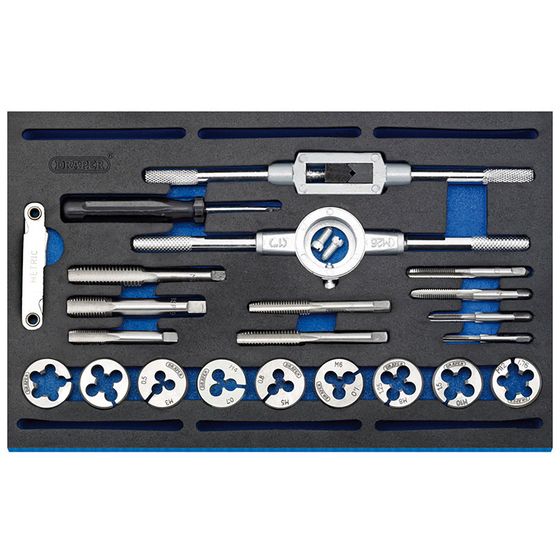 Draper Combination Tap Die Set in EVA Foam Insert Tray